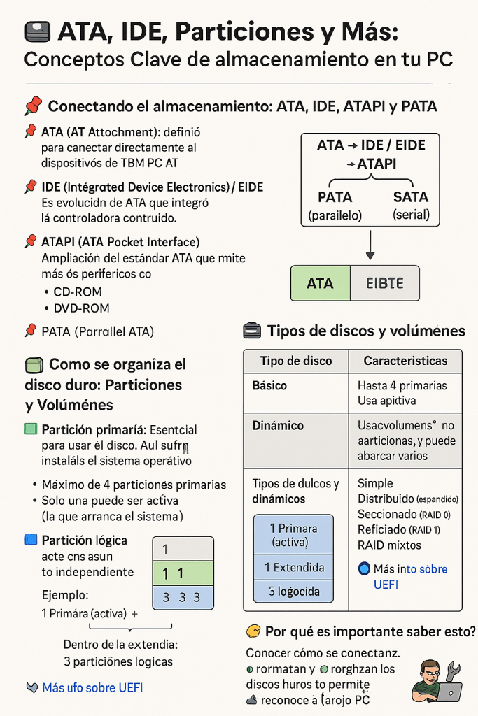 Píldora TAI LXIV; Conceptos Clave de ATA, IDE y Particiones para tu PC ...